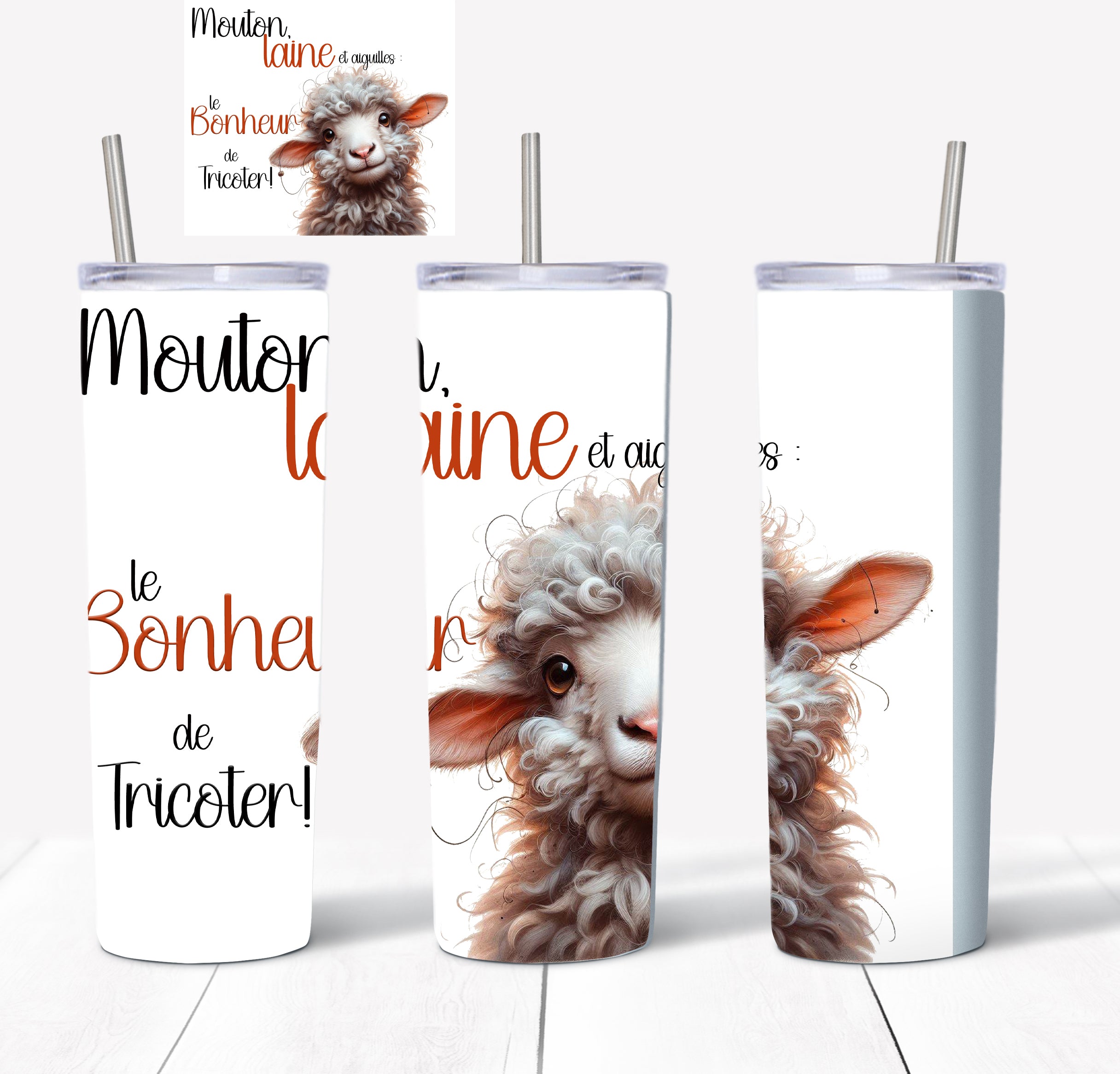 VERRE ISOLANT - MOUTON LAINE ET AIGUILLES LE BONHEUR DE TRICOTER ...